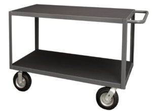 durham ric-2448-2-95 rolling instrument cart, 1200 lbs capacity, 24" length x 48" width x 33-1/2" height, 2 shelves