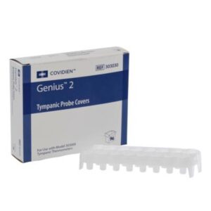 kendall/covidien genius 2 tympanic thermometer probe covers (model: 303030) - qty of 2112 (22 boxes of 96)