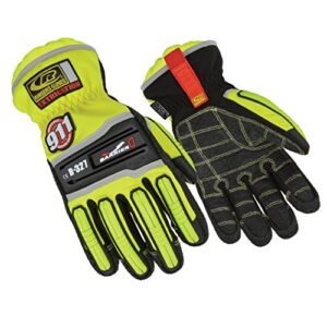 ringers gloves extrication barrier one glove, high visibility lime - 327-10