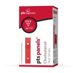 pts panels #1711 test strips (25 strips /box) total cholesterol for white cardiochek st or gray pa analyzers