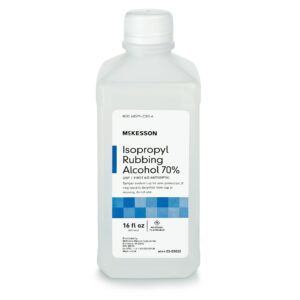 mckesson isopropyl rubbing alcohol 70% [12 count] usp first aid antiseptic, 16 oz