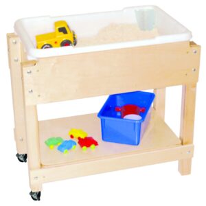 wood designs wd11811 petite sand and water table with lid/shelf, 24 x 28 x 15" (h x w x d)