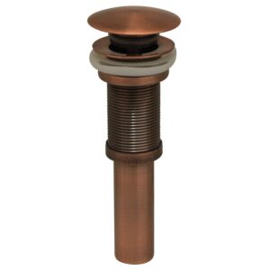 whitehaus whd010-aco 2 3/4" decorative pop-up mushroom drain with overflow - antique copper