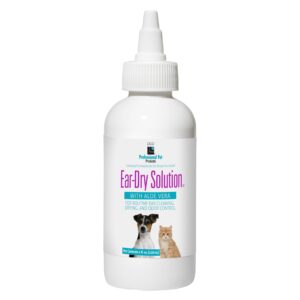 professional pet products dog ear dry solution - dries & cleans dog ears - 4 fl oz