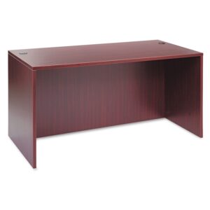 alera aleva216030my 59.13 in. x 29.5 in. x 29.63 in. valencia series straight front desk shell - mahogany