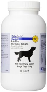 pala-tech, f/a plus chew tabs, large dog, 60 count