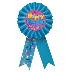 stylish multicolor "happy birthday to me" award ribbon - 5.5" (1 pc.) - unique & premium quality design - perfect for self-gifting & birthday milestones