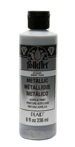 folkart 8 oz acrylic paint, silver metallic