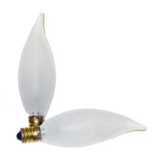 westinghouse decorative flame tip light bulb 15 w 90 lumens candelabra 3-5/8 in. frosted card / 2