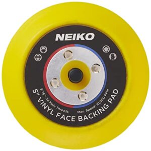 neiko 30261a 5” sanding pad with vinyl psa backing, 5/16” arbor with 24 thread mounts, 10,000 rpm, sanding pads are ideal for orbital and dual action sander