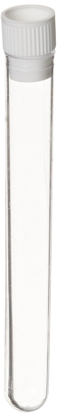 SEOH 16 X 125mm Plastic Test Tubes with Caps, 25 Pack