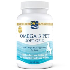 nordic naturals omega-3 pet, unflavored - 90 soft gels - 330 mg omega-3 per soft gel - fish oil for dogs with epa & dha - promotes heart, skin, coat, joint, & immune health