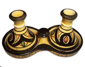 moroccan handmade safi yellow double spicer