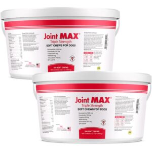 phs joint max triple strength (ts) soft chews for dogs - glucosamine, chondroitin, msm - vitamins, minerals, antioxidants- hip and joint support for dogs - made in usa - 2-pack - 480 soft chews