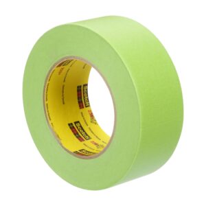 3m scotch performance masking tape 233+ 26340, moisture resistant, flexible, green color, 48 mm x 55 m​​, 12/case