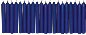 biedermann & sons chime or tree candles 20-count box, dark blue, 4-inch