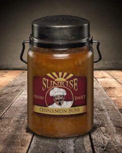 sunrise cinnamon bun 26oz jar candle