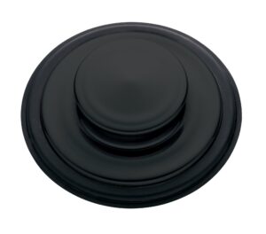 insinkerator stp-mtblk, matte black garbage disposal sink stopper fits standard kitchen drain size of 3 1/2 inch diameter