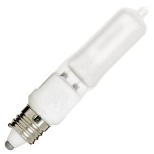 satco s1915 120v 75-watt t4 e11 base light bulb, frosted