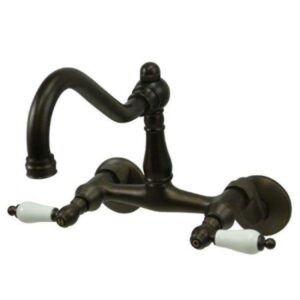 kingston brass ks3225pl vintage kitchen faucet, 8-1/2-inch, oil rubbed bronze