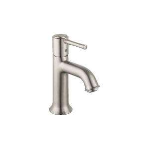 hansgrohe talis c classic premium easy clean 1-handle 1 7-inch tall bathroom sink faucet in brushed nickel, 14111821