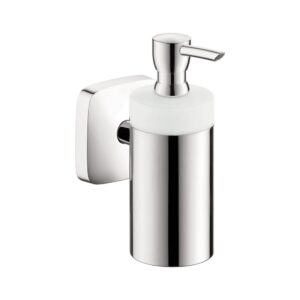 hansgrohe bath and kitchen sink soap dispenser premium 7-inch, avantgarde soap dispenser in chrome, 41503000