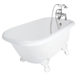 american bath factory t050b-sn trinity bathtub faucet package 1 - white