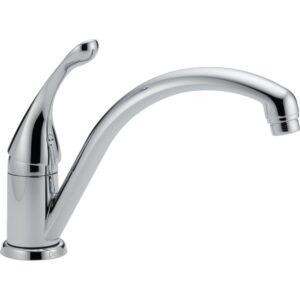 delta faucet 141-dst single handle kitchen faucet, 9.75 x 13.75 x 22.00 inches, chrome