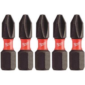 milwaukee 48-32-4601 shockwave insert bit phillips #2, 5-pack