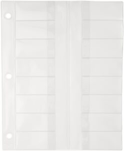 sp bel-art microscope slide holder pages; 8½ x 10½ in. (pack of 10) (f44171-0000)