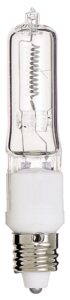 satco s3181 120v 500-watt t4 e11 base light bulb, clear