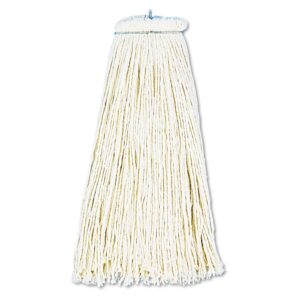 unisan 716c white cotton cut-end lie-flat wet mop head, 16-ounces