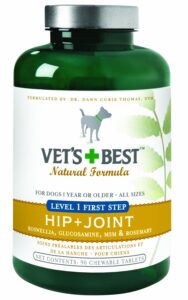 vet's best hip & joint dog supplements, 90 chewable tablets