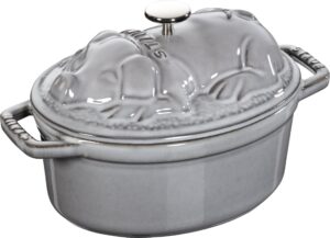 staub grey pig cocotte, 1qt - 40500-176