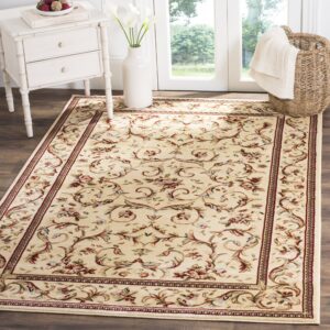 safavieh lyndhurst collection accent rug - 3'3" x 5'3", ivory & ivory, oriental scroll design, non-shedding & easy care, ideal for high traffic areas in entryway, living room, bedroom (lnh322a)