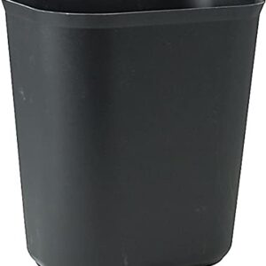 Rubbermaid Commercial 254100BK Fire-Resistant Wastebasket, Rectangular, Fiberglass, 3.5gal, Black