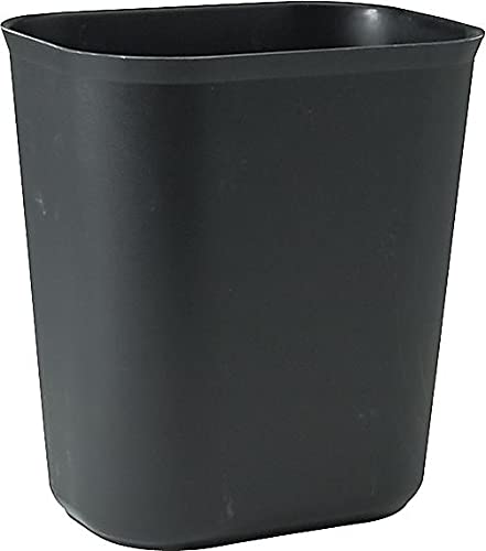 Rubbermaid Commercial 254100BK Fire-Resistant Wastebasket, Rectangular, Fiberglass, 3.5gal, Black