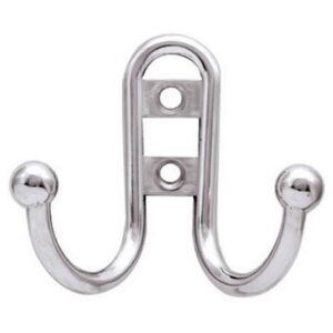 liberty hardware b46115z-chr-c double prong robe hook with ball end, polished chrome