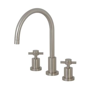 kingston brass ks8728dxls concord widespread kitchen faucet less sprayer, brushed nickel