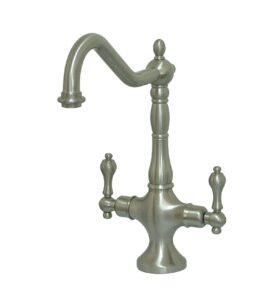 kingston brass ks1778alls heritage kitchen faucet, 8 1/4", brushed nickel