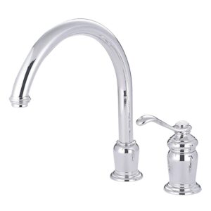 kingston brass ks7821tlls templeton single handle high spout kitchen faucet without sprayer, polished chrome