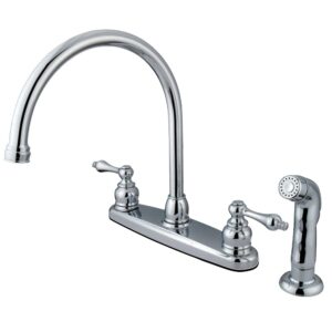 kingston brass kb721alsp vintage 8" centerset kitchen faucet, 8-3/4", polished chrome