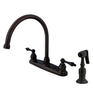 kingston brass kb725albs vintage 8" centerset kitchen faucet, oil rubbed bronze