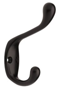 liberty b42302q-fb-c5 3-inch heavy duty coat and hat hook, flat black, 1 count (pack of 1)