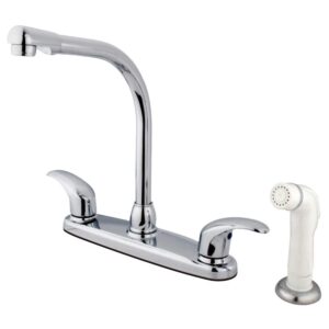 kingston brass kb711ll legacy 8" centerset kitchen faucet, polished chrome