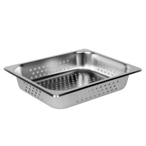 excellante half size 2-inch deep perforated 24 gauge steam pans