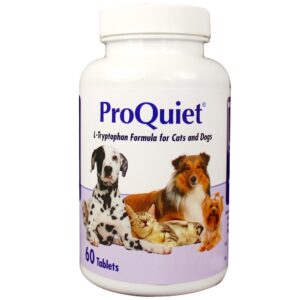 proquiet calming supplement for cats and dogs, 60 chewable tablets by unknown