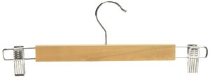 whitmor grade a natural wood skirt hangers (set of 5)