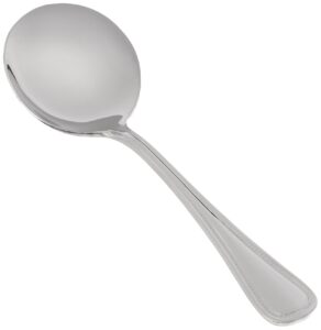 winco deluxe pearl 12-piece bouillon spoon set, 18-8 stainless steel