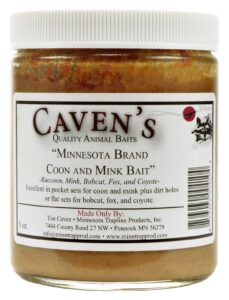 cavens minnesota brand coon & mink bait 9 oz.